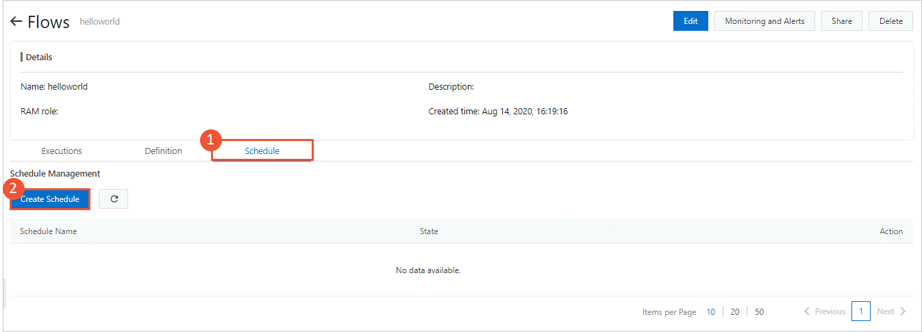Create A Time based Schedule Serverless Workflow Alibaba 